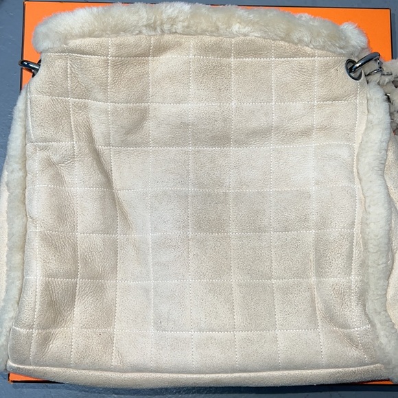 CHANEL | Bags | Chanel Quilted Cream Shearling Chain Tote | Poshmark